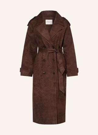 Grace & Mila Grace & Mila Trenchcoat Astrid In Lederoptik braun
