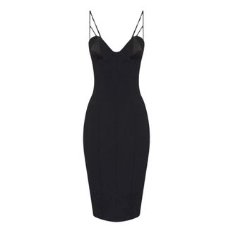 Elisabetta Franchi Ab96466E2 110 - - Dresses - Damen - Schwarzk - XS