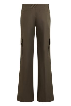 Burberry Flared Cotton-Blend Cargo Pants - Green