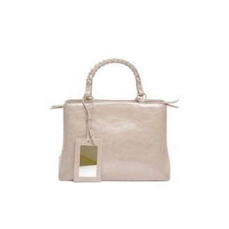 John Richmond Femme, Sacs, Beige, Taille: ONE Size Sac cabas &agrave; poign&eacute;e tress&eacute;e