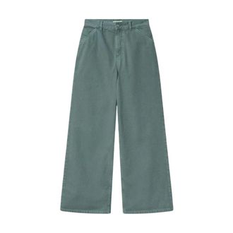 Carhartt Work in Progress Wide-Leg Baumwoll-Canvas-Hose - - Jeans - Damen - Gr&uuml;n - W29