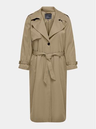 Only Carmakoma Tenchcoat Chloe 15310056 Beige Regular Fit