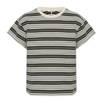 Rag & Bone Das Slub-Gestreifte T-Shirt - - Tops - Damen - Gr&uuml;n - S