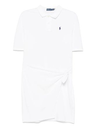 Polo Ralph Lauren robe courte à empiècements drapés - Blanc