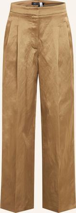 Iris Von Arnim Iris Von Arnim Satinhose Lainie Mit Leinen braun