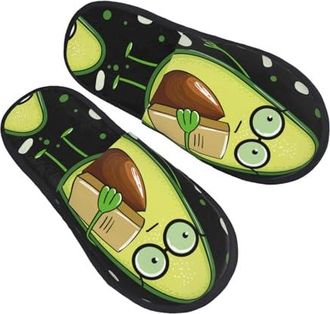 Generic Pantoufles DH&ocirc;tel Avocat Avec Des Lunettes Peluche Pantoufles De Maison Lavables Chaussons Invit&eacute;s Pour Spa Chambre Femmes M