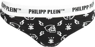 Philipp Plein Tanga Donna Bipack - Femme - Sous-v&ecirc;tements - Noir - Taille: 44 FR