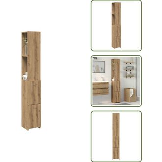 vidaXL Armoire de salle de bain ch&ecirc;ne artisanal 25x25x170 cm - Armoire De Salle De Bain - Armoires De Salle De Bain - Armoire De Rangement De Salle De Bain