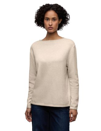 Street One Pullover mit gerolltem Saum tusk Cream Mel. 36
