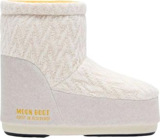 Moon Boot Femme, Chaussures, Beige, Taille: 36 EU Icon Low Nolace Knit Bottes