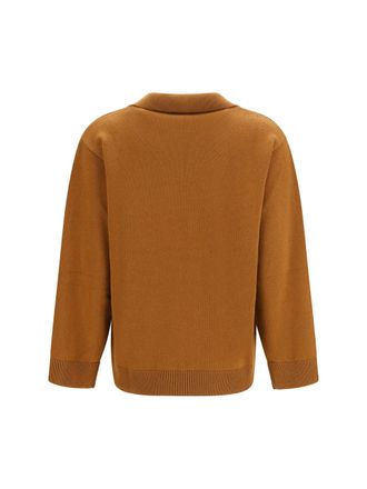 Valentino Womens Cashmere V-Neck Sweater Bright Cuir Kashmir-Capra Hircus Kashmir/capra