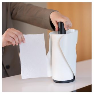 Steel-function Pisa K&uuml;chenrollenhalter Weiss | Praktische und stilvolle Halter K&uuml;chenrolle | Zewa Rollenhalter ist Ideal f&uuml;r K&uuml;che und Esszimmer | Papierrollenhalter