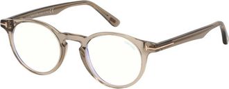 Tom Ford Blue Block Optical Frame - - Accessories - unisex - Beige - 48 MM