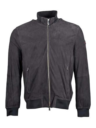 Peuterey Blouson En Cuir - Bleu