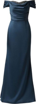 Adrianna Papell Abendkleid Layered Bodice Gown Anmutiges und raffiniertes Abendkleid aus edlem Satin