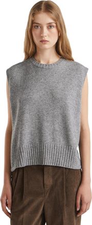 Benetton Damen Trikot G/C S/M 126WD10BA Pullunder, grau, S