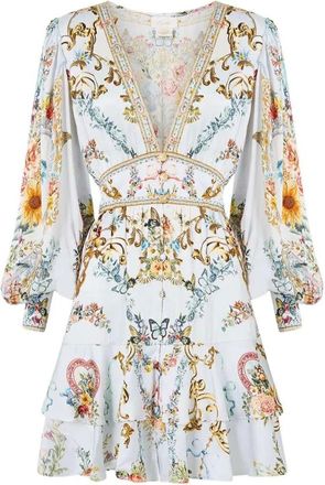 Camilla Robe courte &agrave; volants et boutons Seville Sweetheart - Femme - Robes - Multicolore - Taille: 36 FR