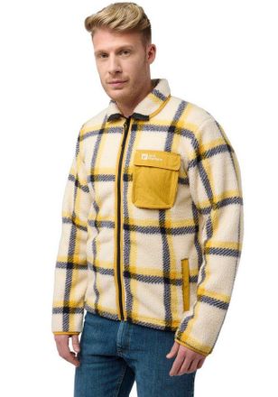 Jack Wolfskin Fleecejacke FELSLICHT CHECK JACKET mit hochflorigem 300er Sherpa Fleece, mit Stehkragen