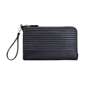 John Richmond Pochette mit gerippten Details und Handschlaufe - - Bags - Herren - Schwarzk - ONE SIZE