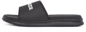 Tommy Hilfiger Herren Badeschuhe Dual Density Pool Slide mit Logo, Schwarz (Black), 40