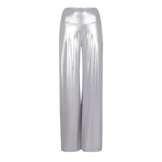 Norma Kamali Silberne Hose mit Polyester und Elasthan - - Trousers - Damen - Grau - S