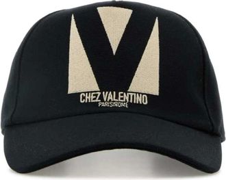 Valentino Garavani Femme, Accessoires, Noir, Taille: 55 CM Casquette de baseball en coton
