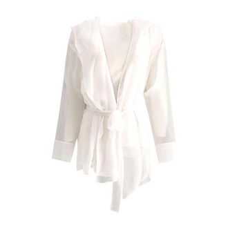 Max Mara Kapuzen-Kimono-Jacke - - Jackets - Damen - Wei&szlig; - 2XS