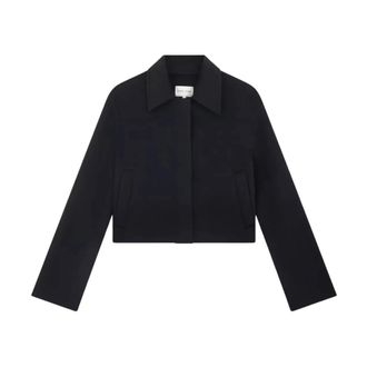 Loulou Studio Femme, Vestes, Noir, Taille: 32 FR Veste en laine noire Zhanna