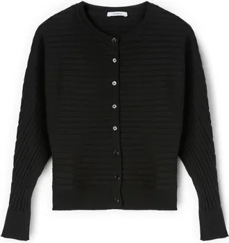 Motivi Femme, Pulls, Noir, Taille: 36 FR Gilet Tricot C&ocirc;tel&eacute; Horizontal
