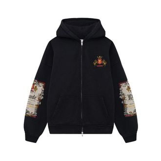 Rhude Bordeaux Reserve Zip-Up Hoodie - - Sweatshirts & Hoodies - Herren - Schwarzk - M
