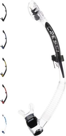 Cressi Itaca Ultra Dry Snorkel - Trockenes Schnorcheln zum Freitauchen und Schnorcheln, Transparent/Schwarz, Einheitsgröße, Unisex Erwachsene