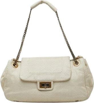 Chanel Pre-owned Sac bandouli&egrave;re vintage - Femme - Pre-owned - Blanc - Taille: ONE Size