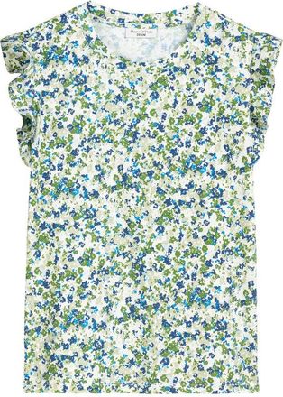 Marc O'Polo Denim Damen T-Shirt mit Volants Relaxed Fit