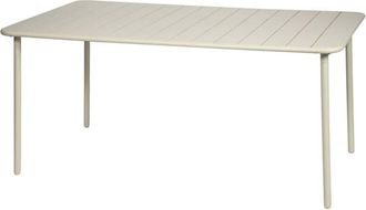 Sweeek Table de jardin m&eacute;tal 6-8 places. beige. Amelia. 160x90xH72.5cm