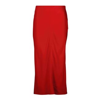 Ami Roter Midi Gerader Rock - - Skirts - Damen - Rot - S