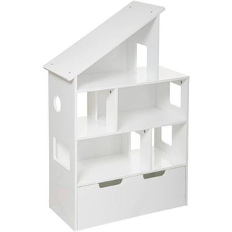 Atmosphera Atmosphera - B&uuml;cherregal Maison- Rollk&auml;sten - wei&szlig; h. 104 cm cr&eacute;ateur dint&eacute;rieur