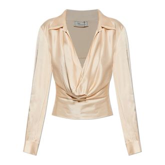 Blumarine Satin-Top mit dekorativem Ausschnitt - - Blouses & Shirts - Damen - Rosa - 2XS