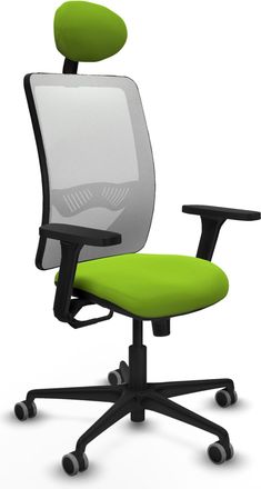 Piqueras y Crespo B&uuml;rostuhl Zulema aus Kunstleder mit 3D-Armlehnen, h&ouml;henverstellbarer Lendenwirbelst&uuml;tze und festem Kopfteil, ausgestattet mit 3 Positionen und Schneid