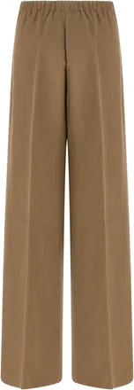 Herno Micro Sequin Viscose-Linen Trousers - Taupe