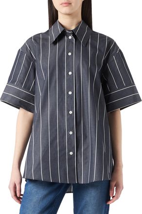 Seidensticker Damen 132502-19 Bluse, Blau-Weiß, 40