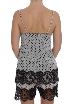 Dolce & Gabbana Silk Lace Lingerie Babydoll Top - Black
