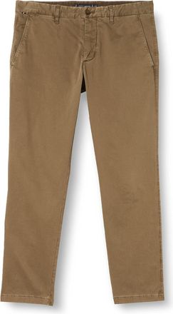 Tommy Hilfiger Herren Hose Bleecker TH Flex Satin Gmd Chino, Grün (Faded Military), 33W / 28L