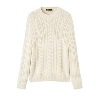 Loro Piana Damen, Strickwaren, Wei&szlig;, MGr&ouml;&szlig;e
