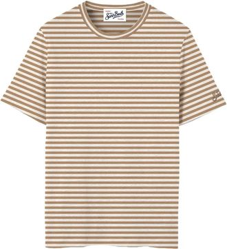 MC2 Saint Barth Homme, Tops, Beige, Taille: XL Dover Stripes Sweater
