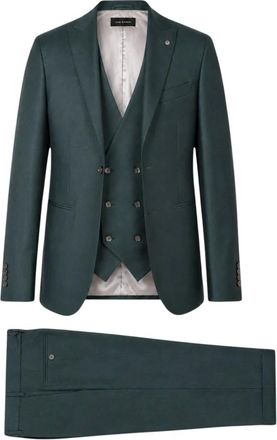 Luigi Bianchi Mantova Homme, Costumes, Vert, Taille: M Single Breasted Suit