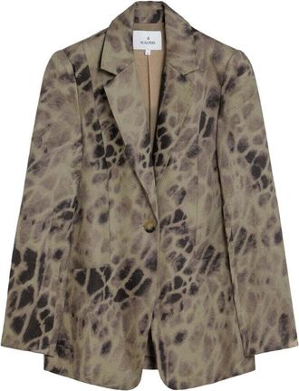 Scalpers Print Linen Blazer