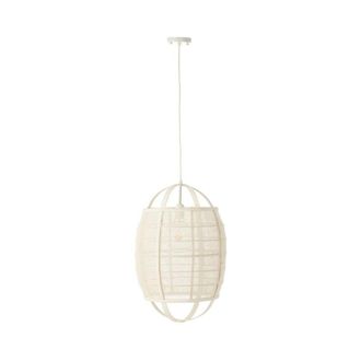 Paris Prix Paris Prix - Lampe Suspension en Bambou Ion 37cm Blanc