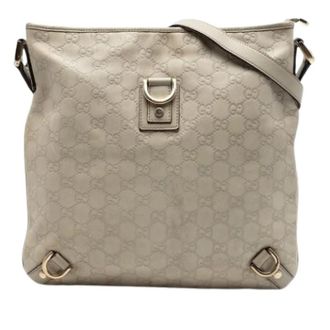 Gucci Pre-owned Embossed Leather Crossbody Bag - - Pre-owned - Damen - Beige - ONE SIZE