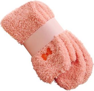 Generic Chaussettes de lit douces pour homme et femme - Chaudes - En polaire - Taille 46, rose, taille unique