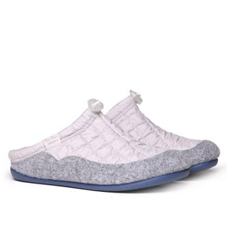 Toni Pons Damen-Hausschuh aus Filz und Stoff - MEL-UM - Perlwei&szlig;, 40 EU